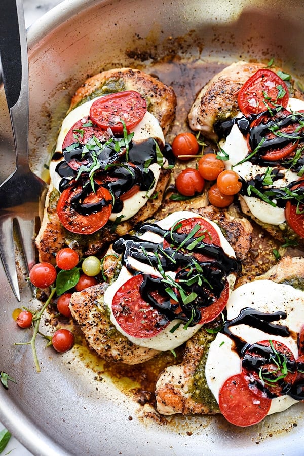 One-Pan Caprese Chicken | What's for Dinner?